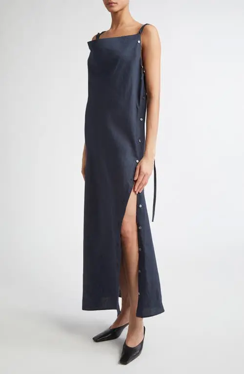 SETCHU Origami Convertible Linen Dress - Navy
