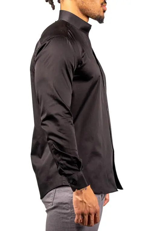 MACEOO Ceremony Prince Cotton Button-up Shirt - Black