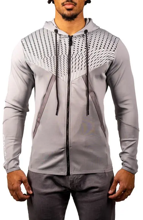 MACEOO Shield Zip Hoodie - Grey