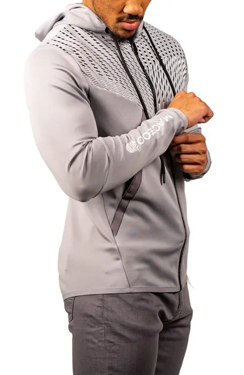 MACEOO Shield Zip Hoodie - Grey