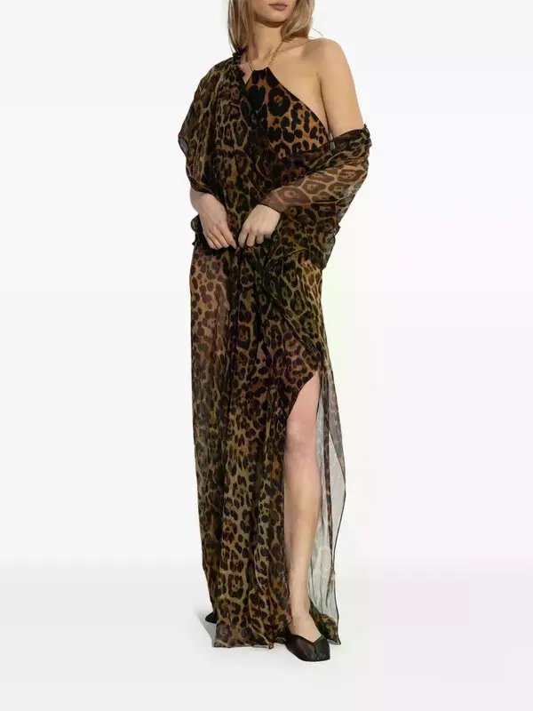 TOM FORD Silk Leopard Print Dress