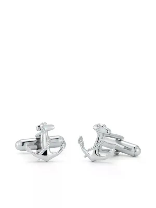 Mateo Anchor Cufflinks - Silver