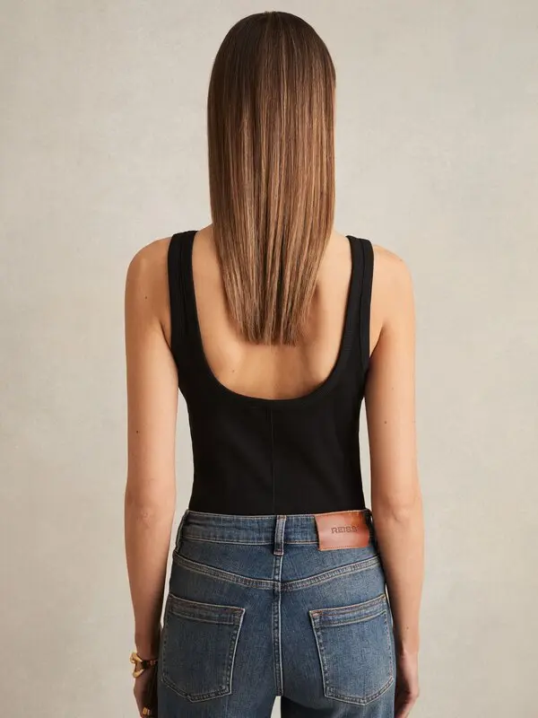 REISS Lara Stretch-cotton Vest