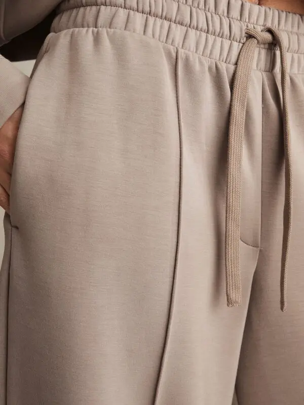 REISS Freya Interlock Wide-leg Drawstring Joggers