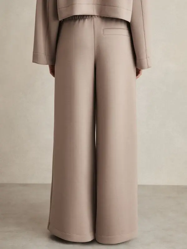 REISS Freya Interlock Wide-leg Drawstring Joggers