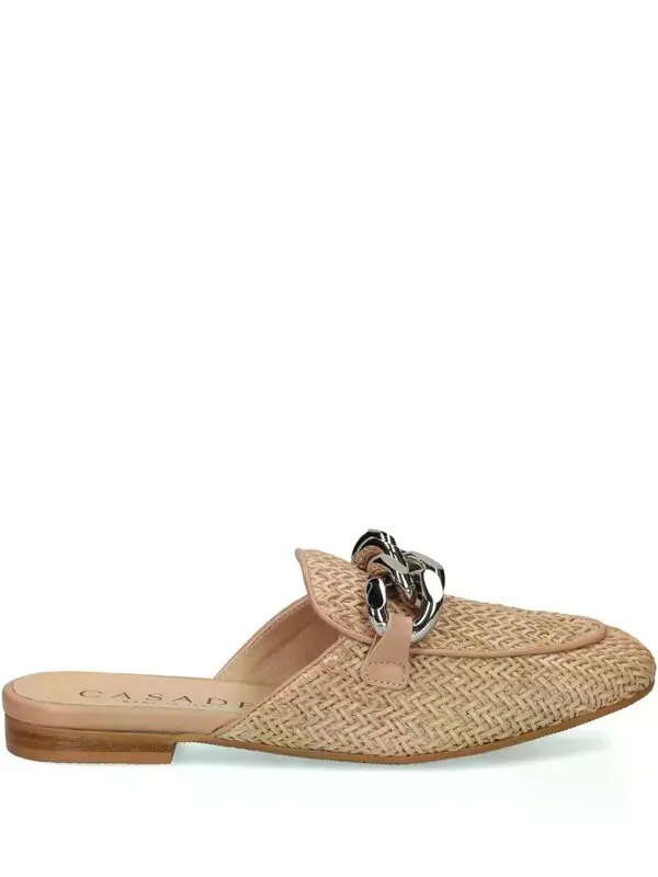 Casadei Chain-detail Mules - Neutrals