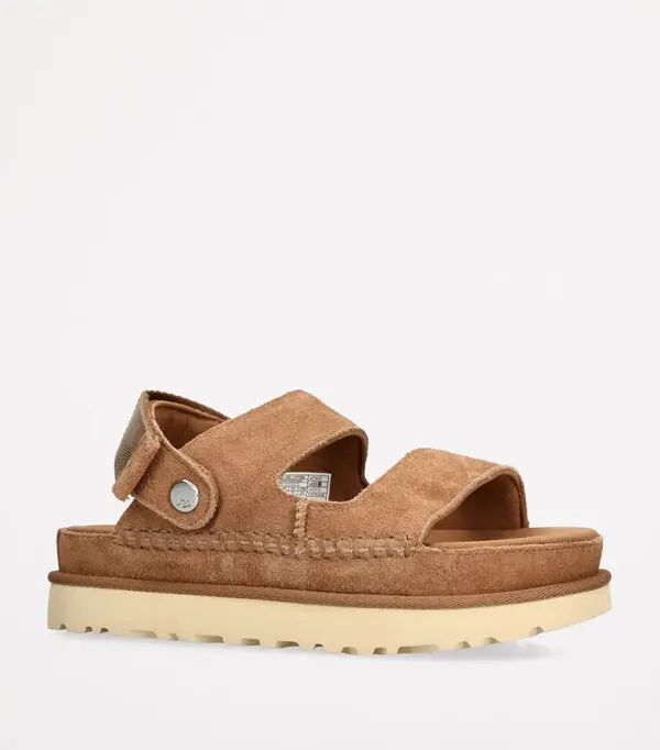 UGG Goldenstar Glide Suede Sandals - Beige