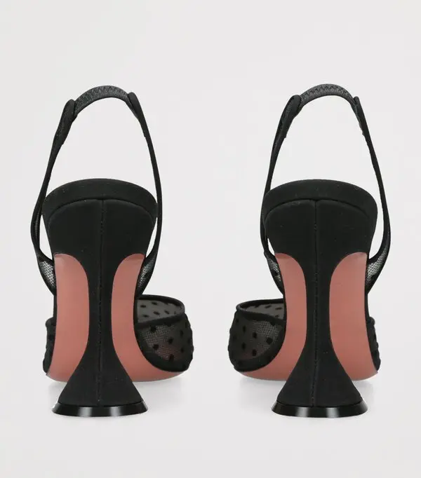 Amina Muaddi Holli Slingback Pumps 95 - Black