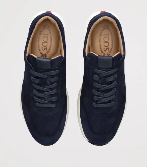 TOD'S Suede Allacciato Sneakers - Navy