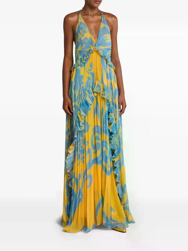 Etro Long Ruffled Dress