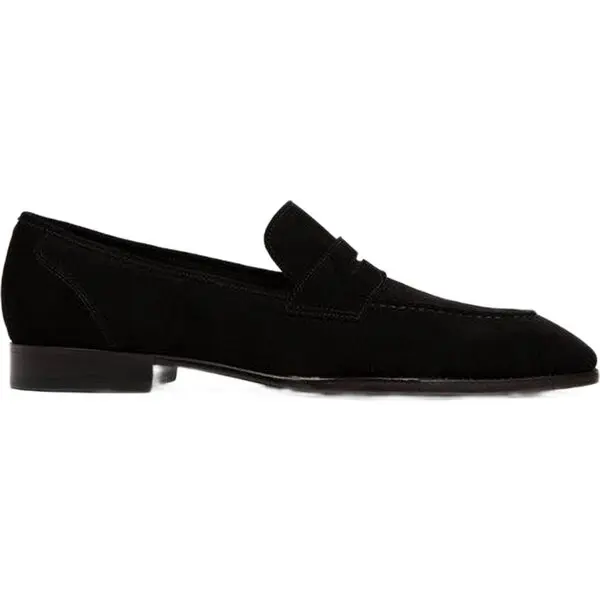 ANTHONY VEER Belmont Penny Loafer - Velvet Noir Black