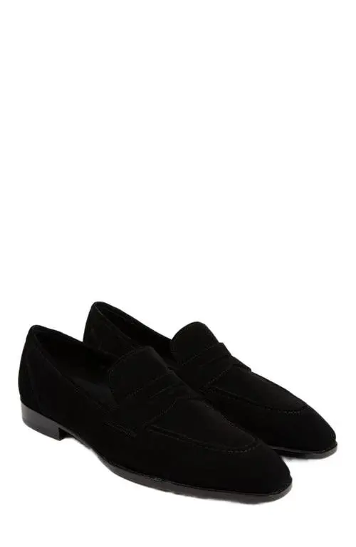 ANTHONY VEER Belmont Penny Loafer - Velvet Noir Black