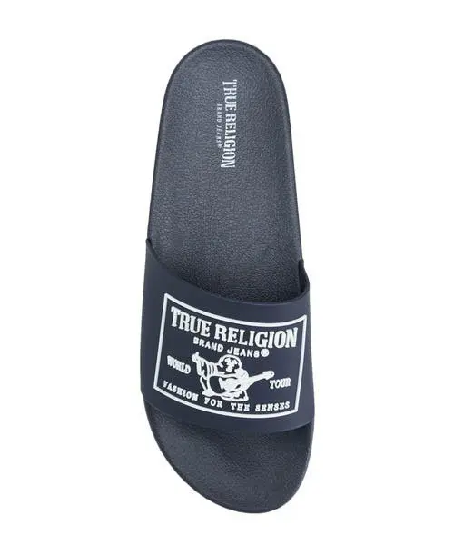True Religion Logo Slides - Navy