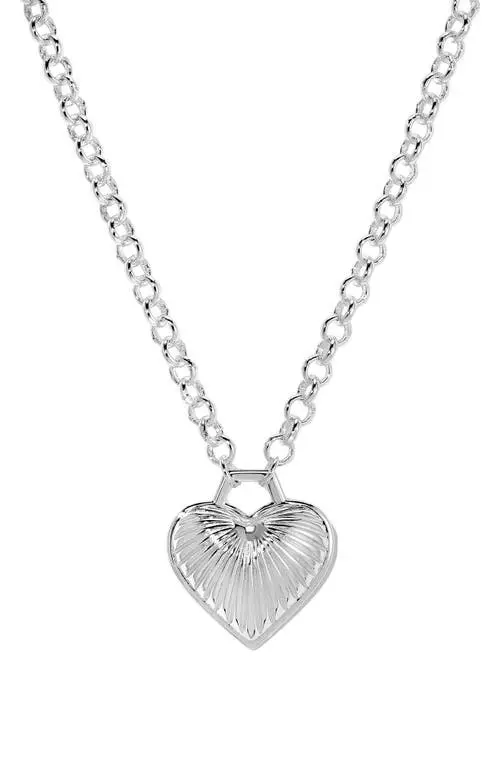 MIRANDA FRYE Juliet Heart Pendant Necklace - Silver
