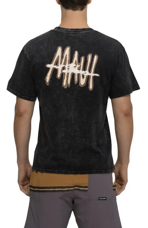 MAUI & SONS Maui Tag Mineral Wash Cotton Graphic T-shirt