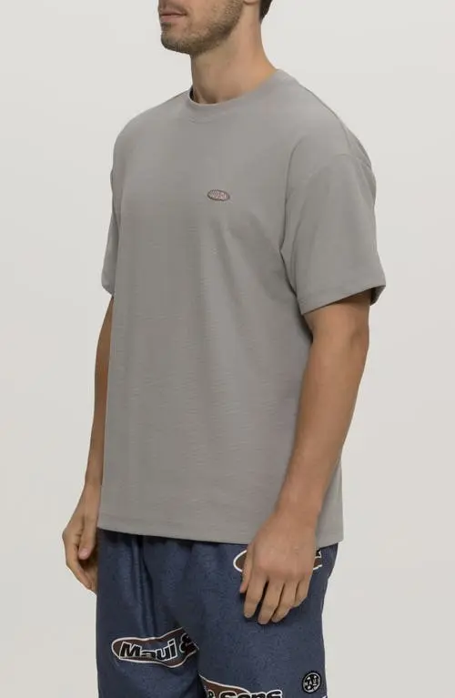 MAUI & SONS Surface Oversize Ribbed Cotton T-shirt - Grey