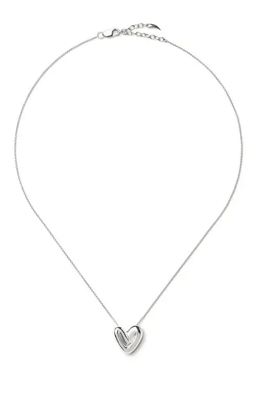 MISSOMA Puffy Heart Pendant Necklace - Silver