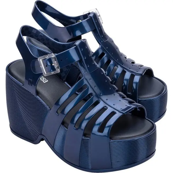 Melissa Station 79 Platform Sandals - Pearly Blue