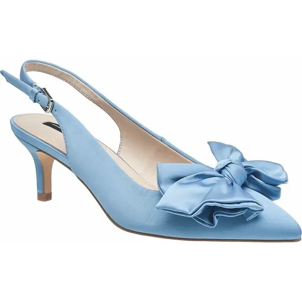 French Connection Quinnbow Slingback Kitten Heel - Blue