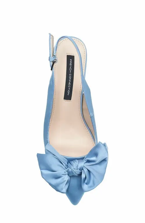 French Connection Quinnbow Slingback Kitten Heel - Blue