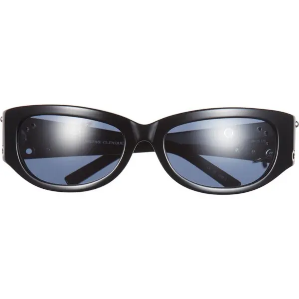 JUSTINE CLENQUET Clara Studded Wrap Sunglasses - Black