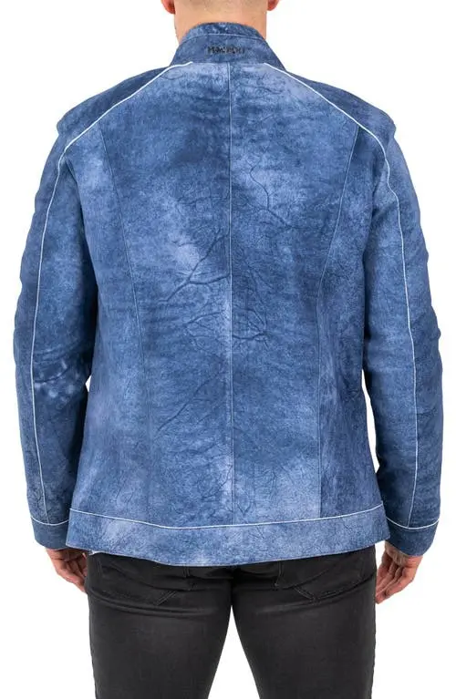 MACEOO Denim Effect Suede Jacket