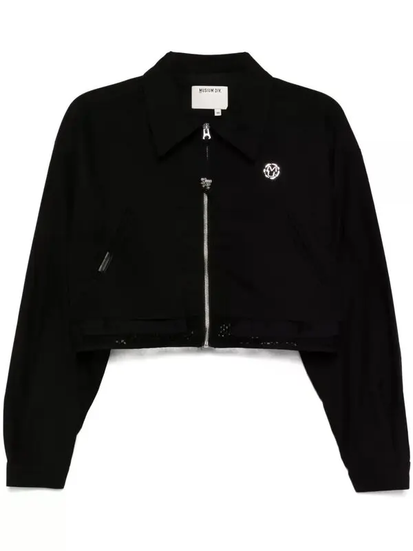 MUSIUM DIV. Logo Cropped Jacket - Black