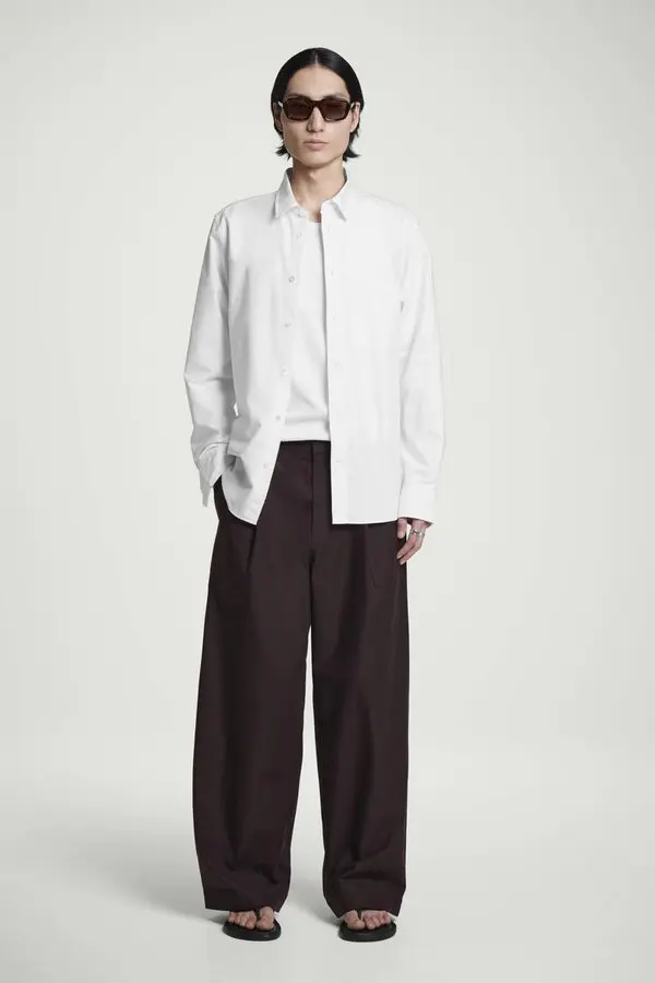 Cos Relaxed Oxford Shirt - White