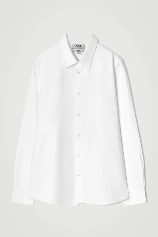 Cos Relaxed Oxford Shirt - White