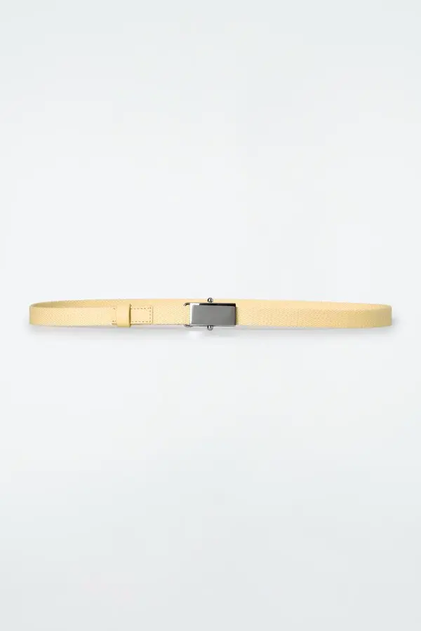Cos Slim Webbing Belt - Yellow
