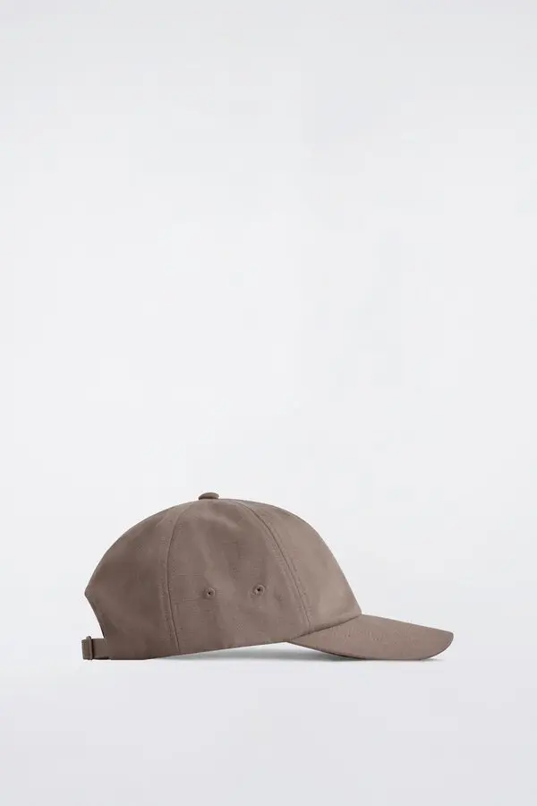 Cos Linen Baseball Cap - Brown