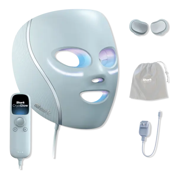 SHARK BEAUTY Cryoglow Red & Infrared Iqled Face Mask & Under Eye Cooling - Blue