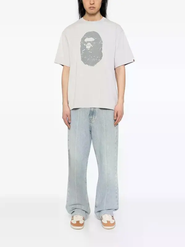 A BATHING APE Heavy Washed Ape-head T-shirt
