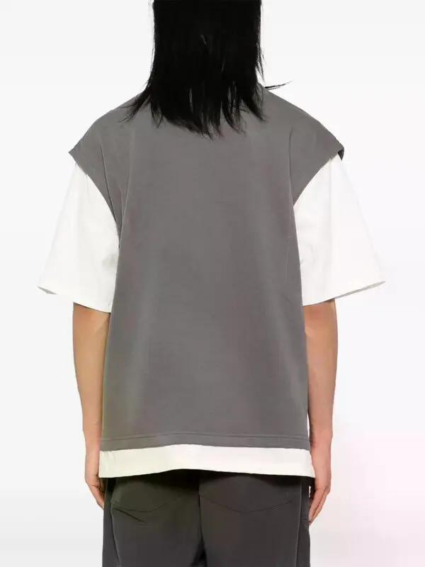 MUSIUM DIV. Logo-embroidered T-shirt - Grey