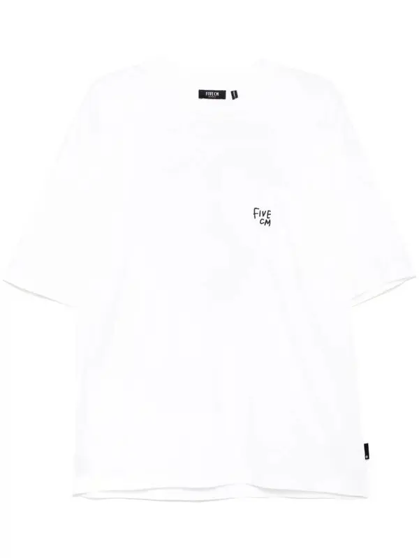 FIVE CM Logo-embroidered T-shirt - White
