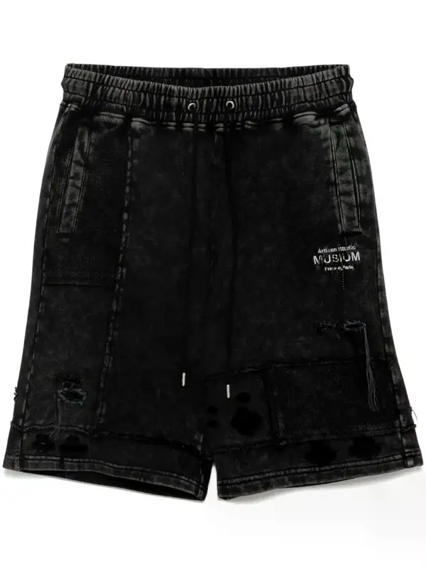 MUSIUM DIV. Distressed Track Shorts