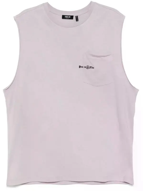 FIVE CM Logo-embroidered Vest - Purple