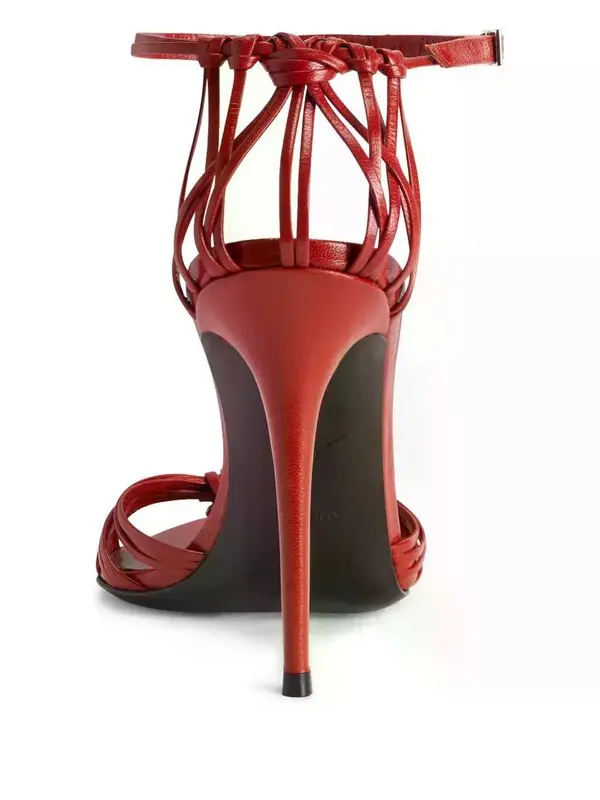 GIUSEPPE ZANOTTI 105mm Intriigo Knot Sandals - Red
