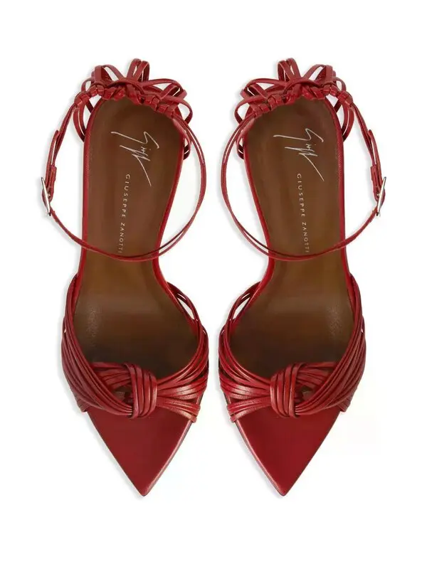GIUSEPPE ZANOTTI 105mm Intriigo Knot Sandals - Red