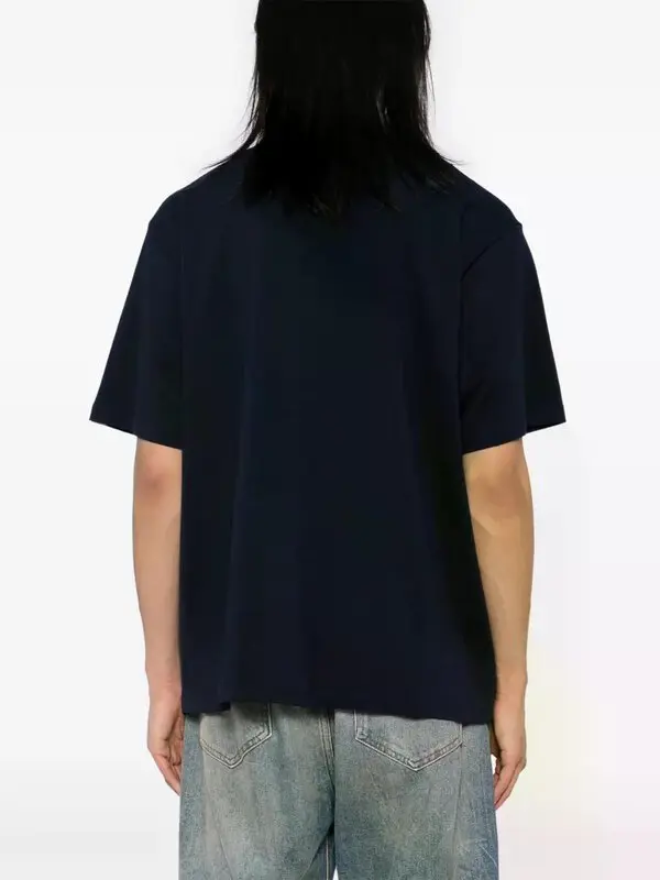 A BATHING APE Chain Stitch College T-shirt - Blue