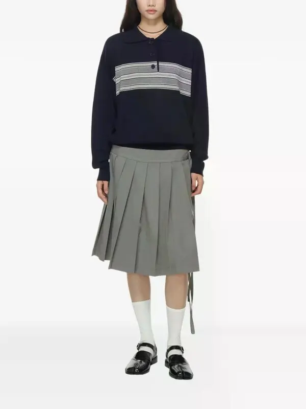 LOW CLASSIC Pleated A-line Skirt