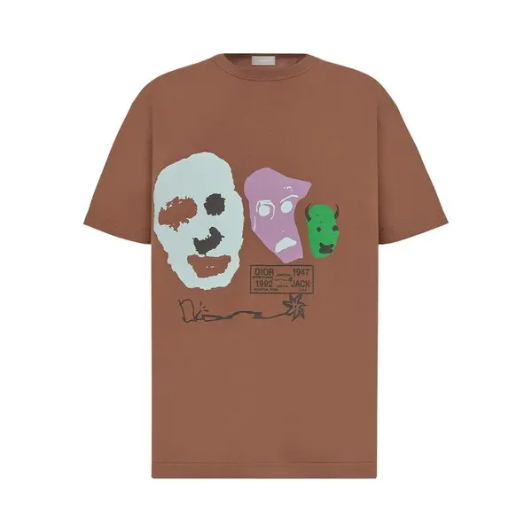 Dior X Cactus Jack Oversized T-shirt 'coffee - Brown