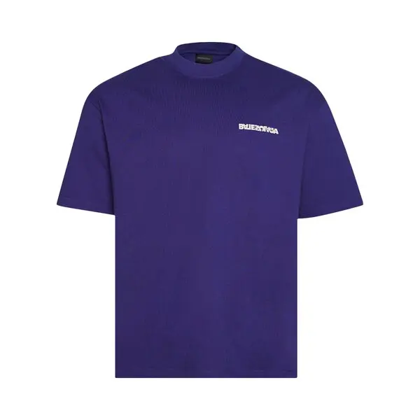 Balenciaga Logo Print T-shirt 'indigo/dirty White