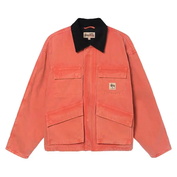 StÜssy Washed Canvas Shop Jacket - Orange
