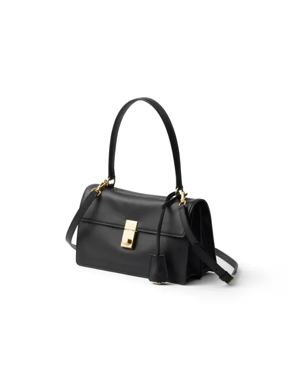 Prada Soft Sound Medium Leather Shoulder Bag