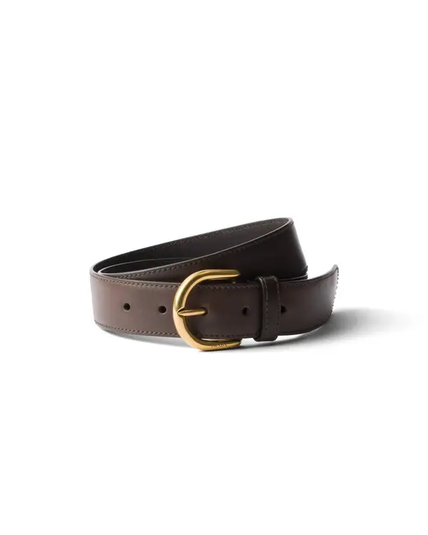 Prada Leather Belt - Brown