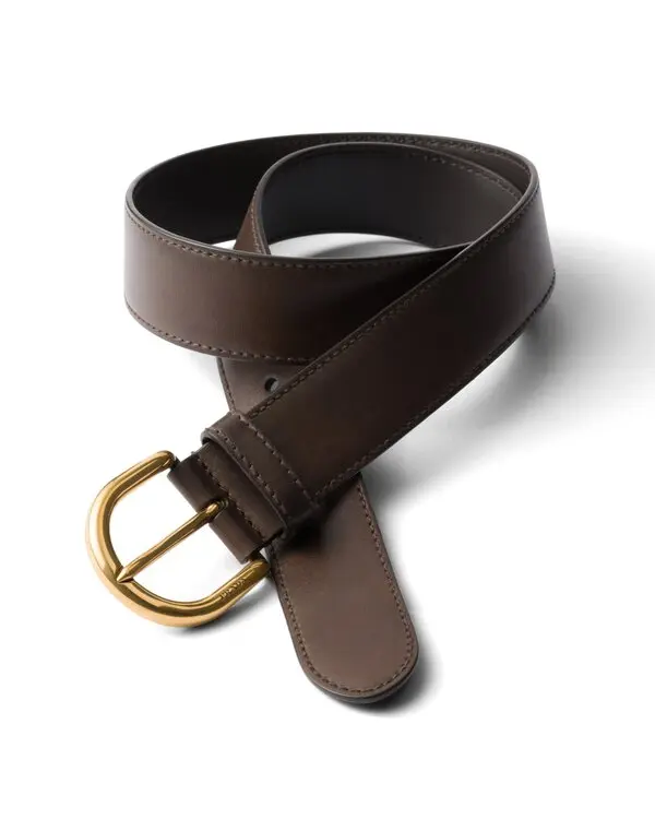 Prada Leather Belt - Brown