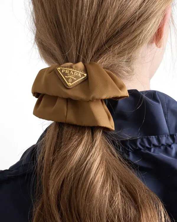 Prada Re-nylon Scrunchie - Brown