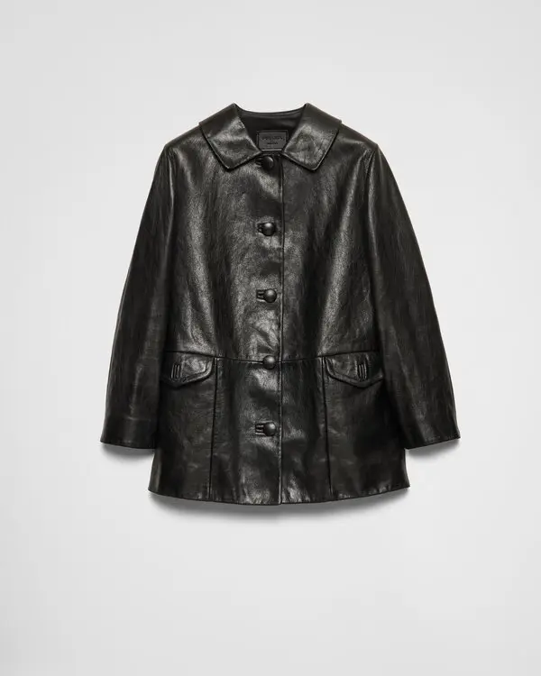 Prada Leather Caban Jacket