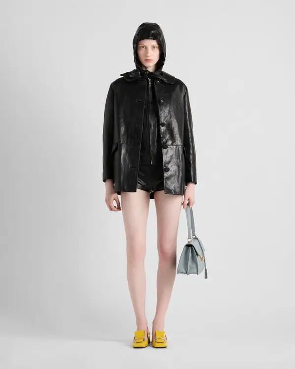 Prada Leather Caban Jacket